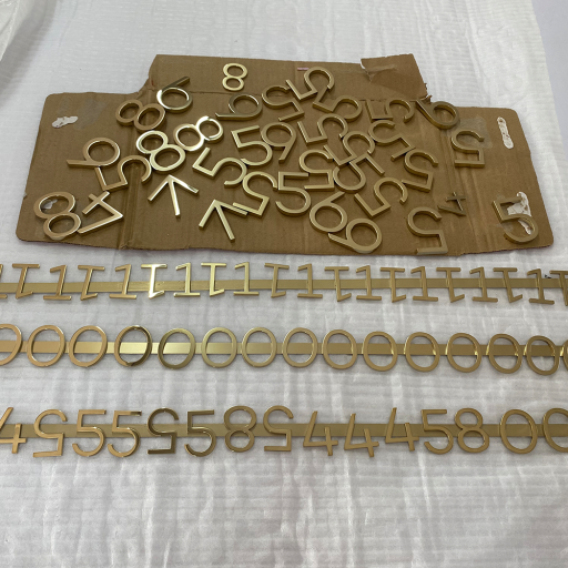 Individually Cut Stainless Steel Letters electroplating Gold Color ...