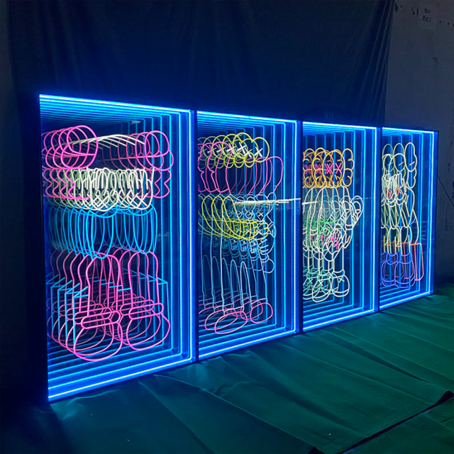 Custom Neon Mirror Signs Infinity Abyss Melaleuca Mirror 3d Infinite ...