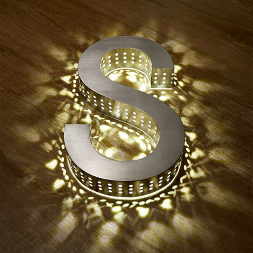 Fabricated metal signs Stainless steel backlit letters - ACPSigns